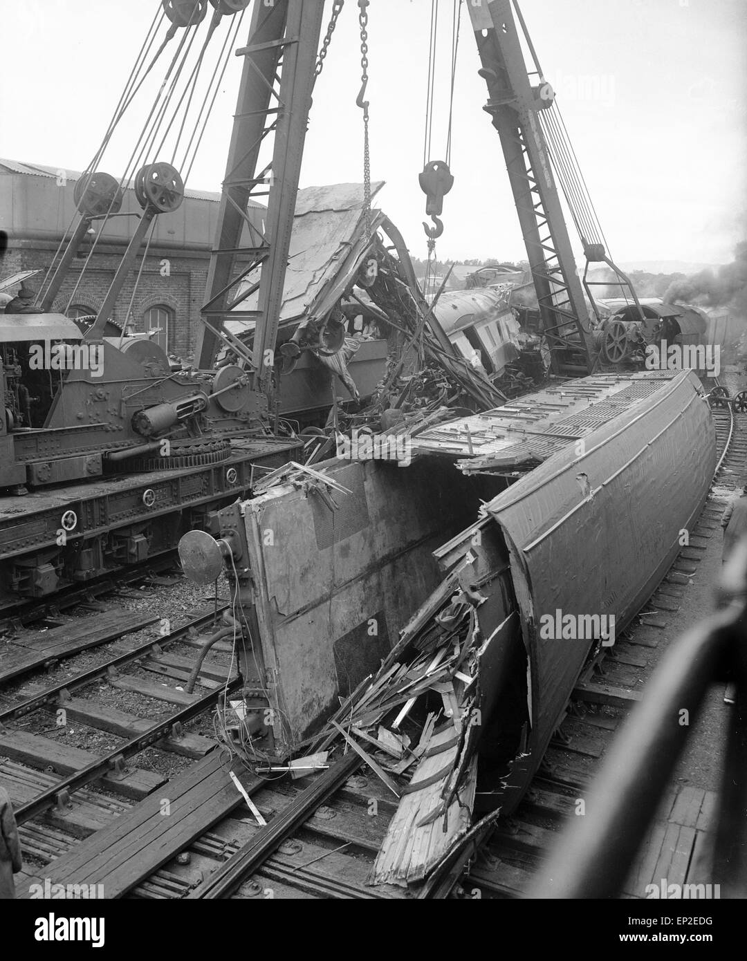 Train Accident at Ludlow, Shropshire, 6th September 1956. Train ...