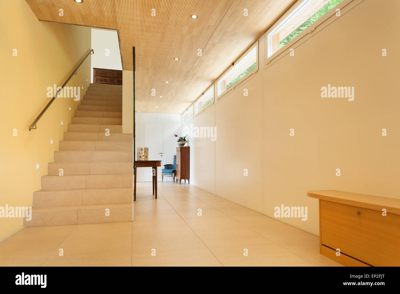 mountain house, modern architecture, interior, hall Stock Photo - Alamy