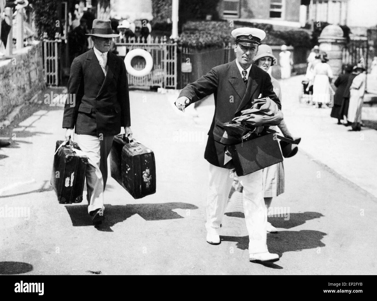 General E B Seely, Lord Mottistone, leaving the Royal Yachey Squadron ...