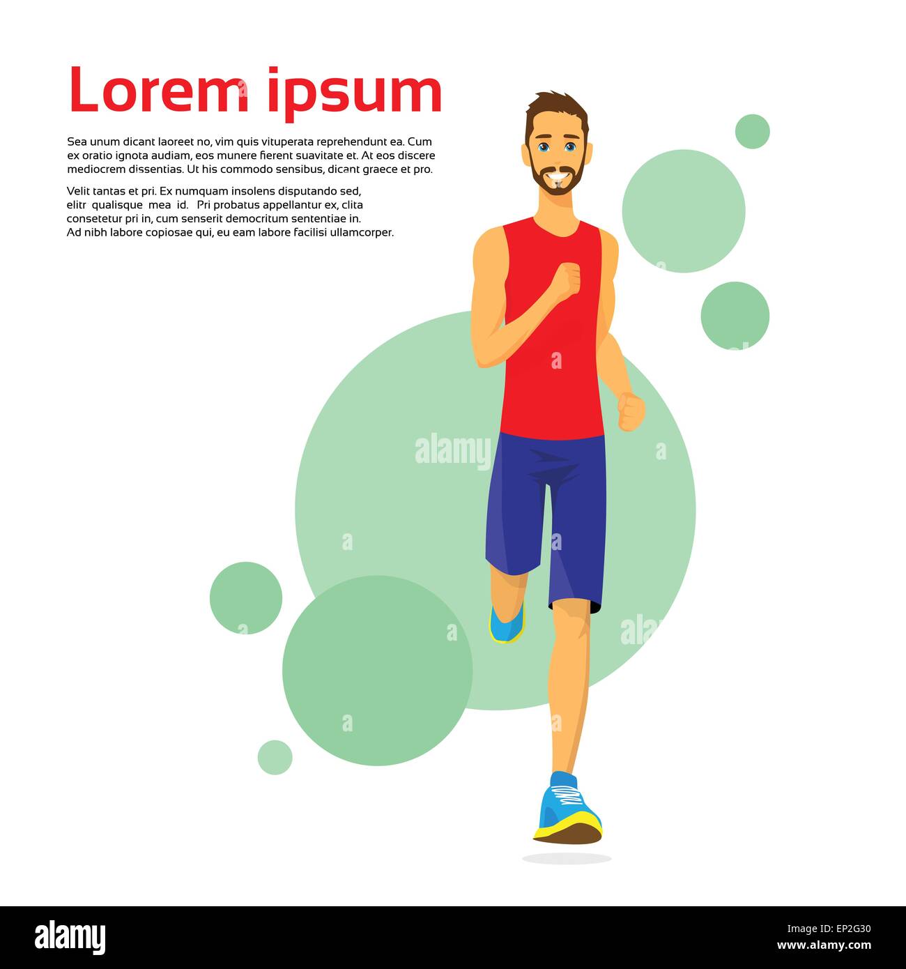 Sport Man Run Fitness Colorful Vector Stock Vector Image & Art - Alamy