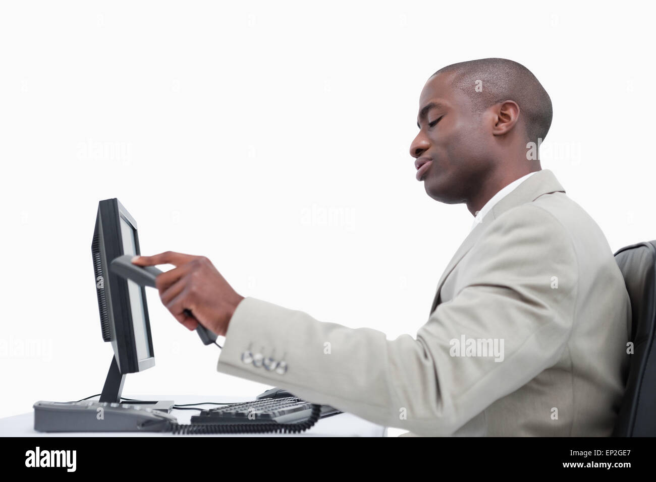 Hanging off side one hi-res stock photography and images - Alamy