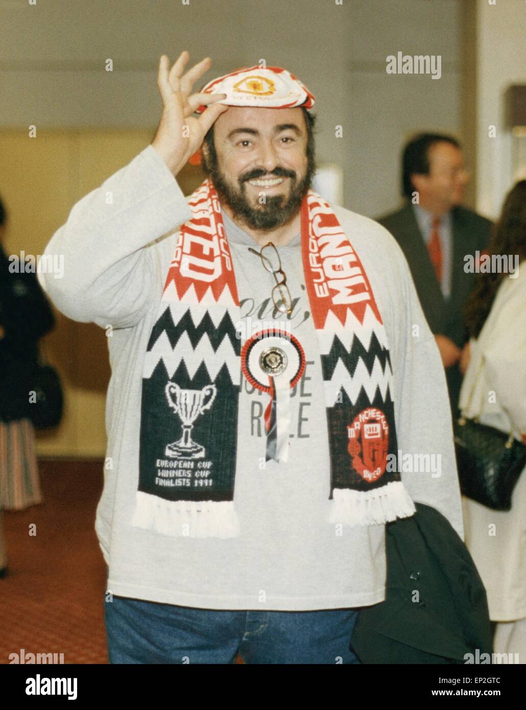 Luciano Pavarotti Opera singer in Manchester July 1991 Stock Photo - Alamy