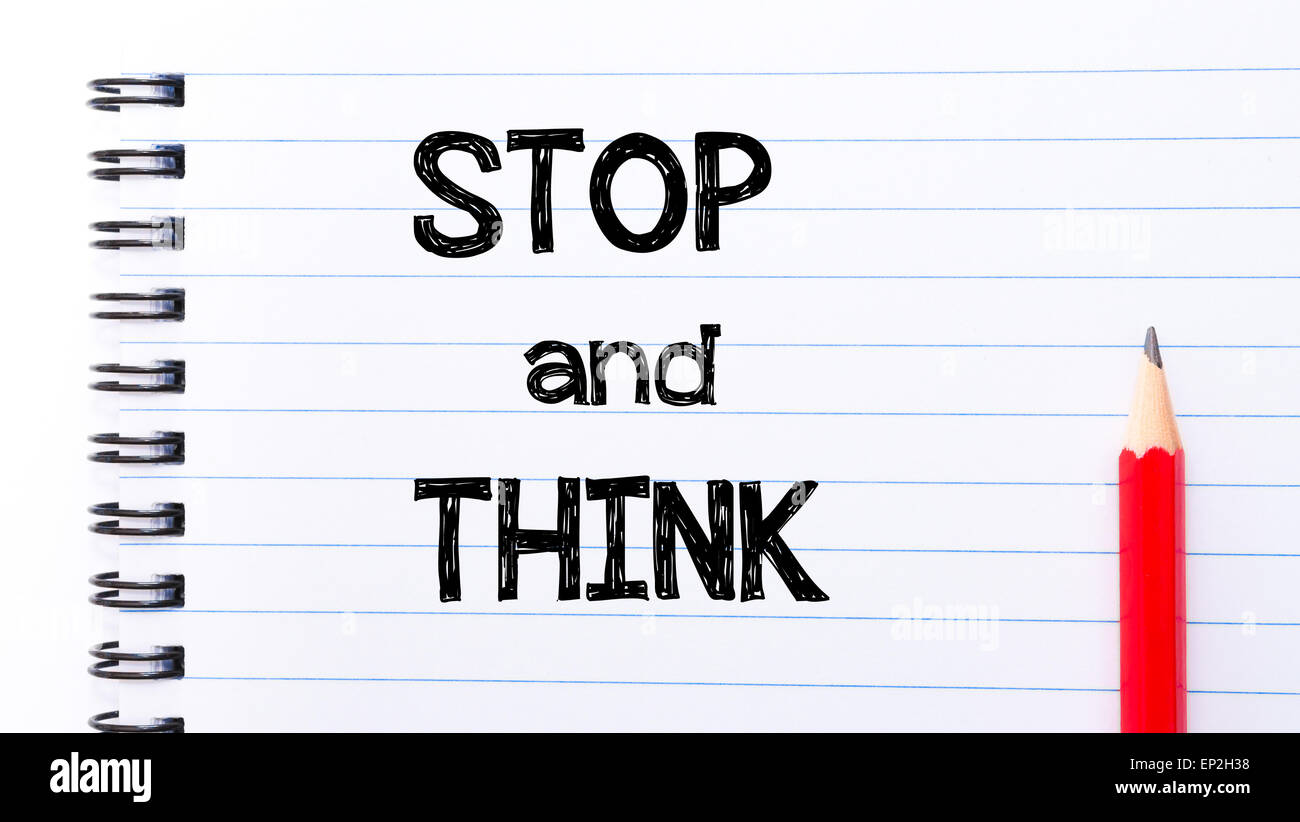 Writing stop on note paper hi-res stock photography and images - Alamy