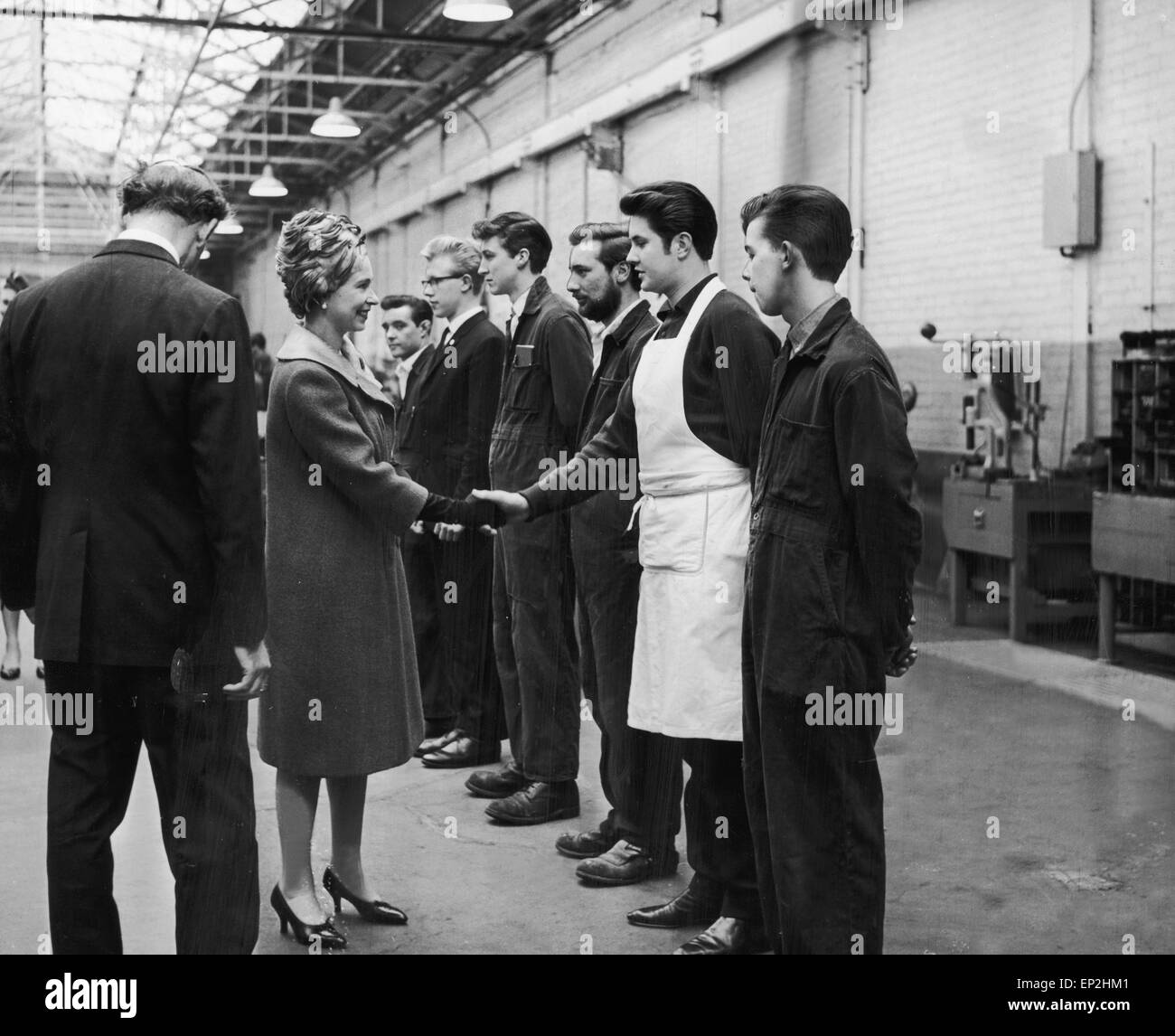 The Queen visits Manchester. Mather and Platt. March 1965 Stock Photo ...