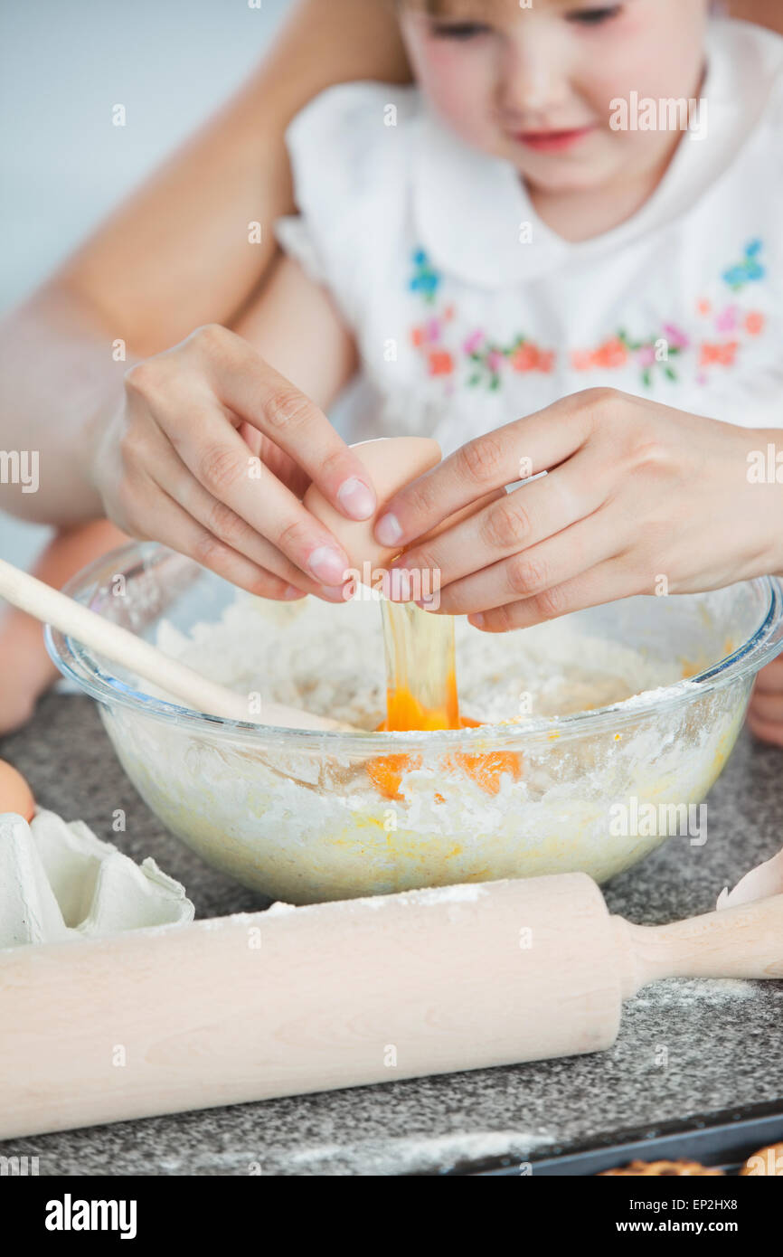 Mother and small child baking cookies Stock Photo - Alamy