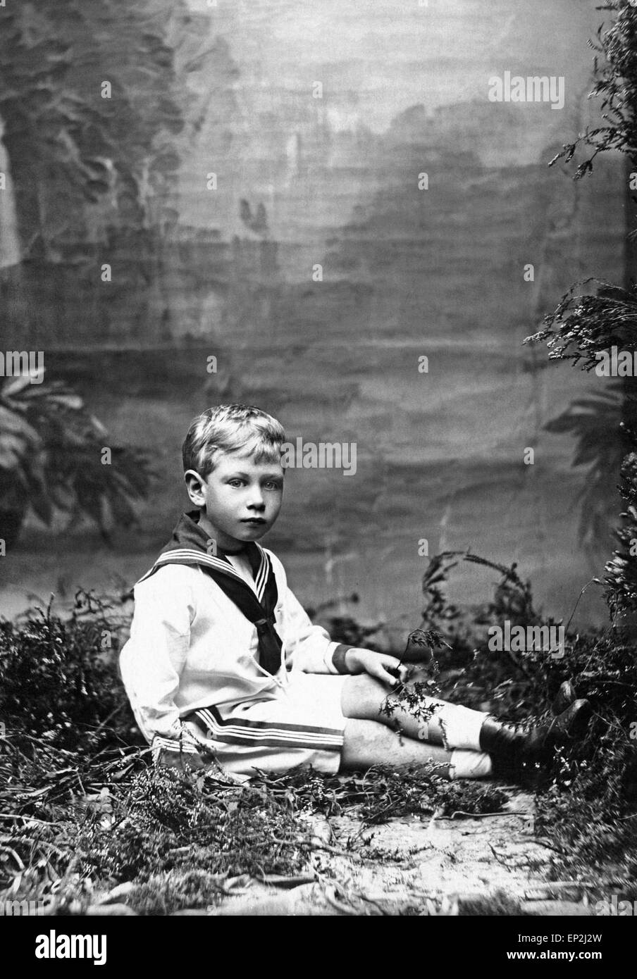 Portrait of King George VI as a child when he was know as Prince Albert ...