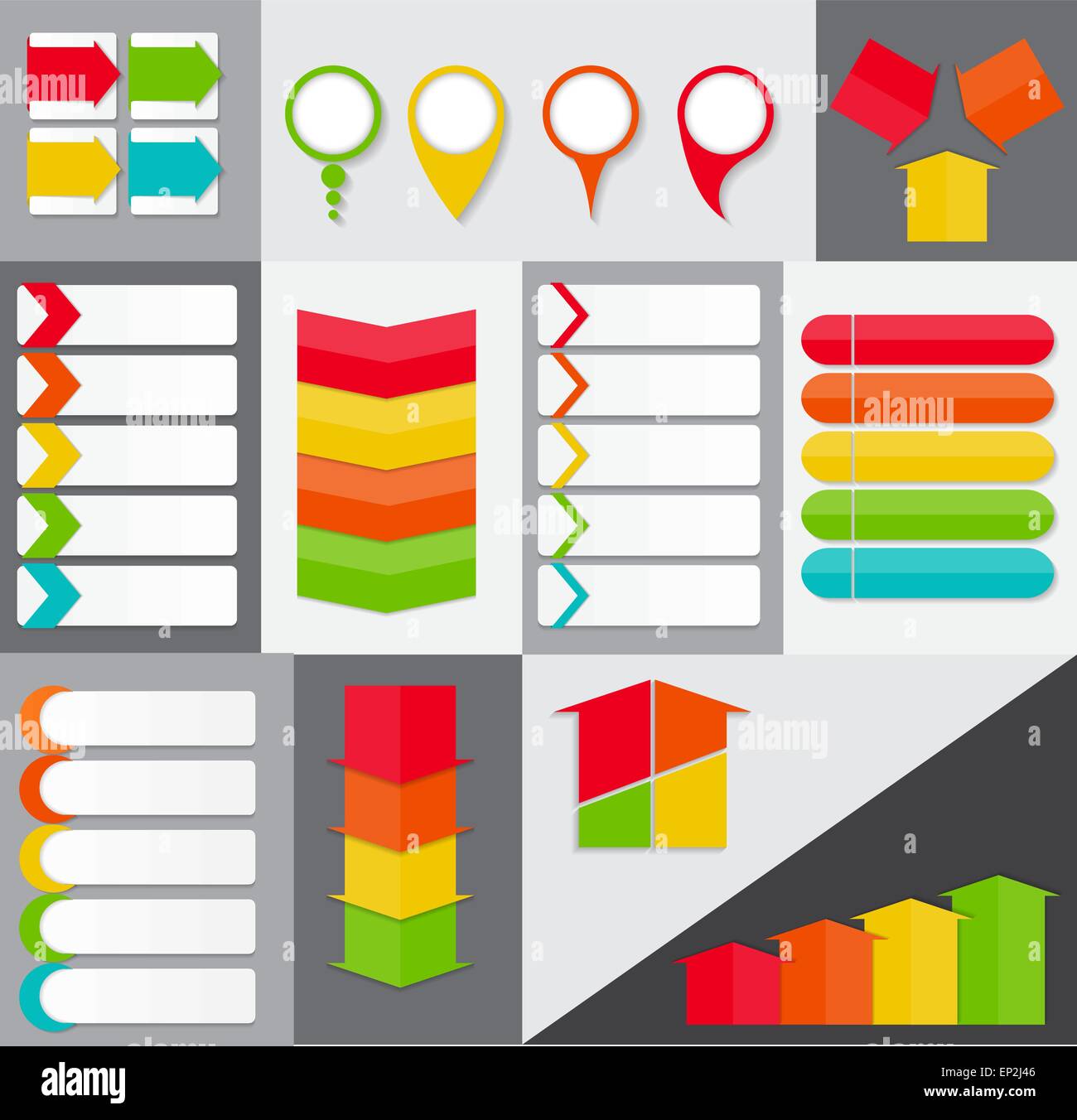 Big set infographic banner templates hi-res stock photography and ...