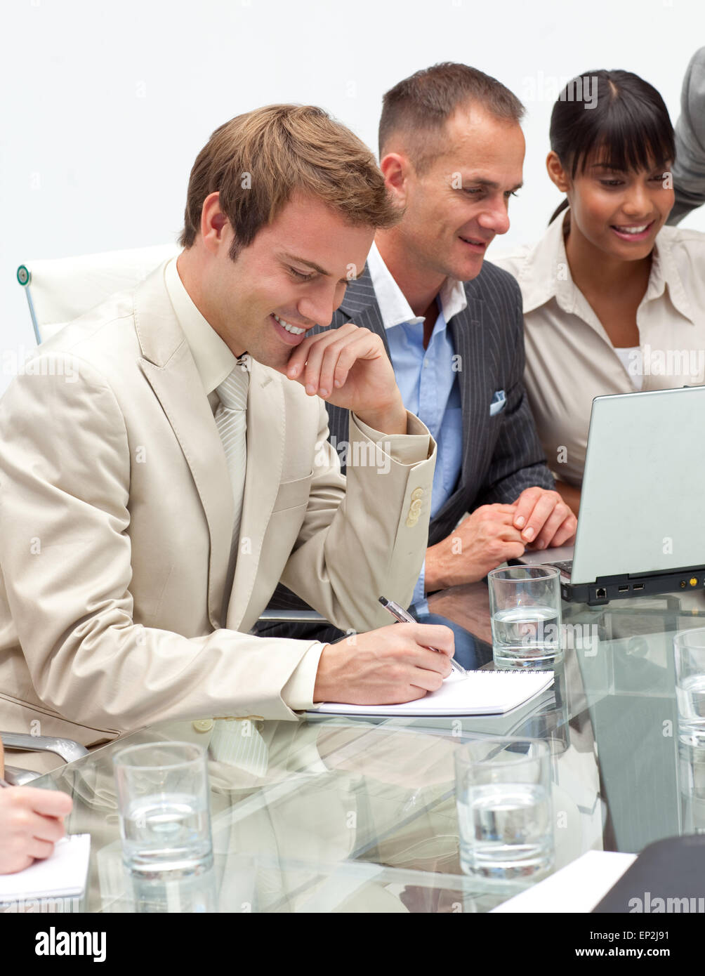 International business people in a meeting Stock Photo - Alamy