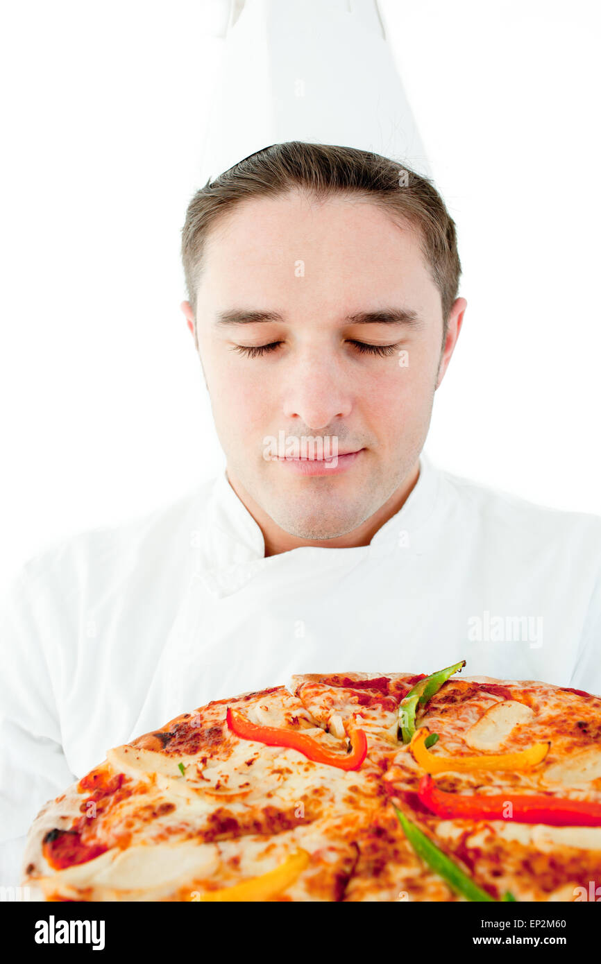 Smell food eyes closed man hi-res stock photography and images - Alamy