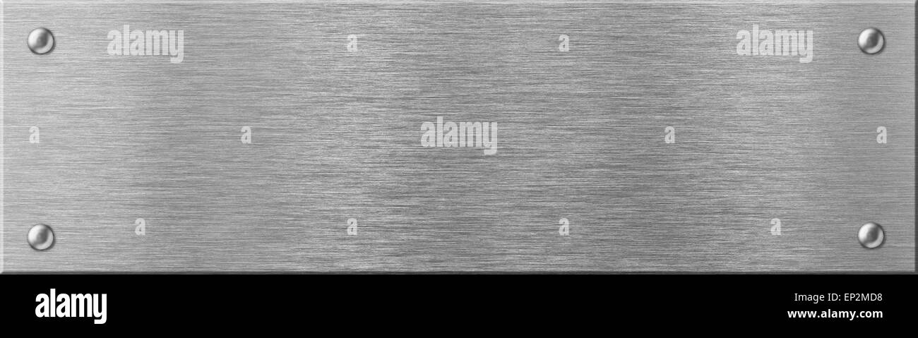 narrow steel metal plate with rivets Stock Photo - Alamy