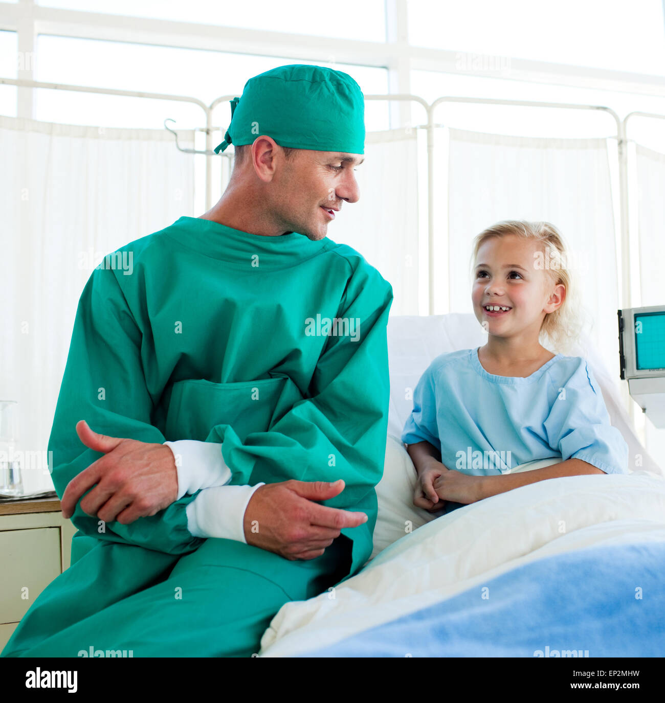Surgeon preparing a patient for surgery Stock Photo - Alamy