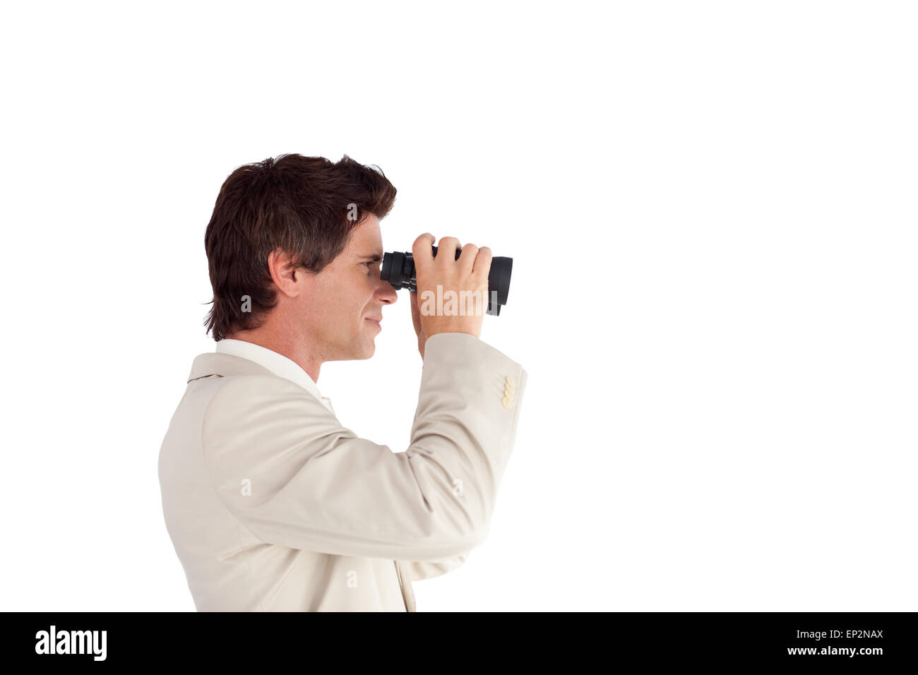 Person using binoculars Cut Out Stock Images & Pictures - Alamy