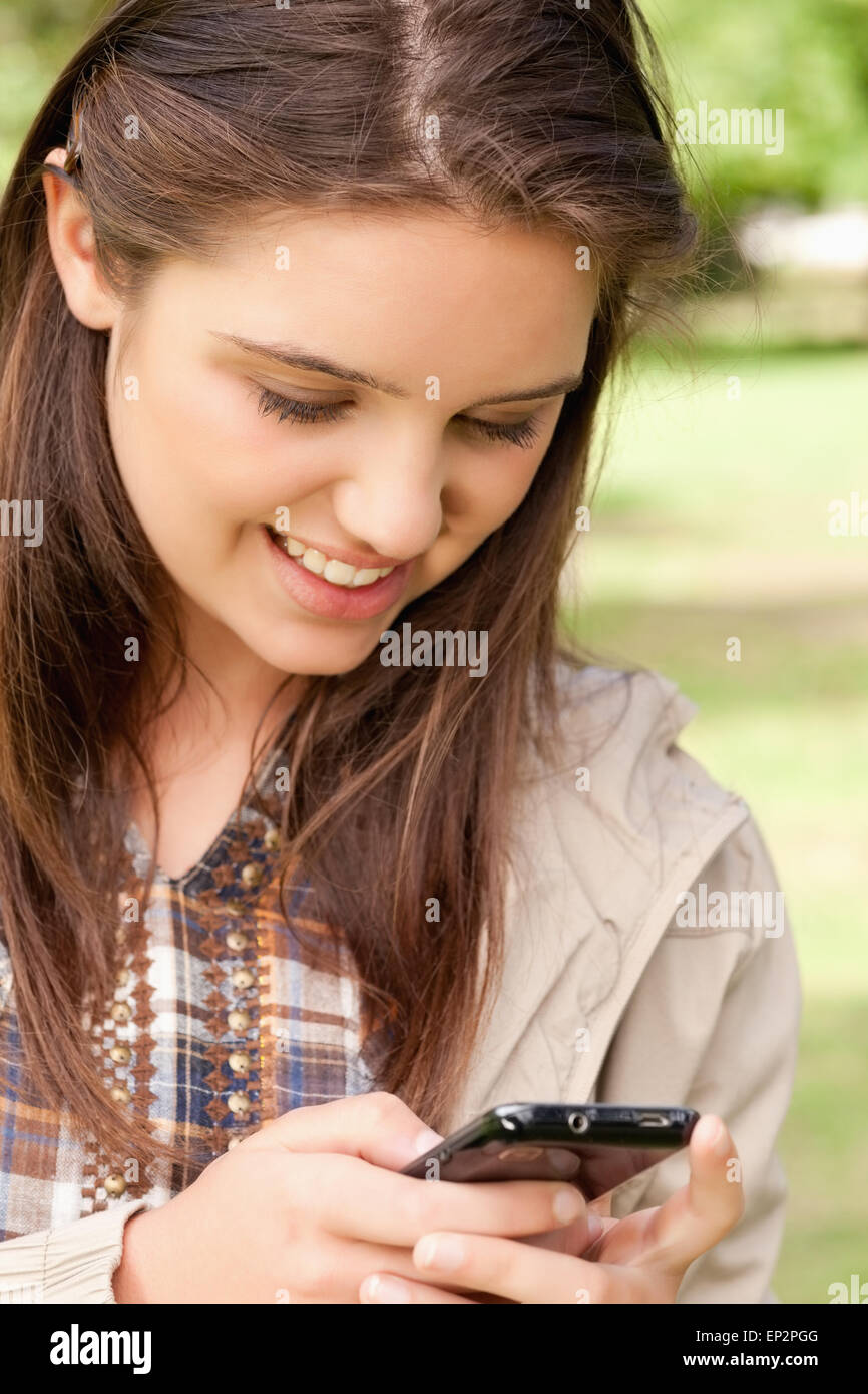 Close up shot teenager brunette hi-res stock photography and images - Alamy