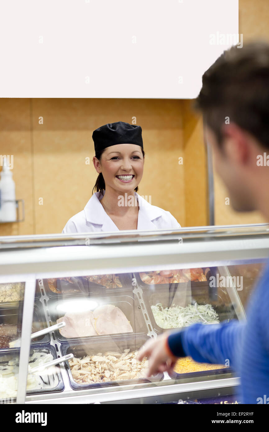 School cafeteria worker hi-res stock photography and images - Alamy