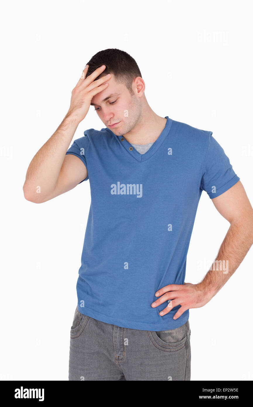 Portrait of a depressed man Stock Photo - Alamy