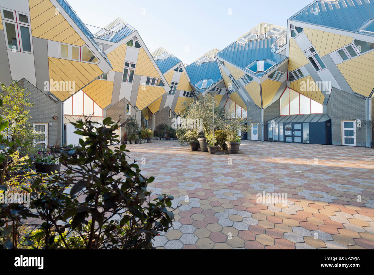 Netherlands, Rotterdam, view to cubical houses Stock Photo - Alamy