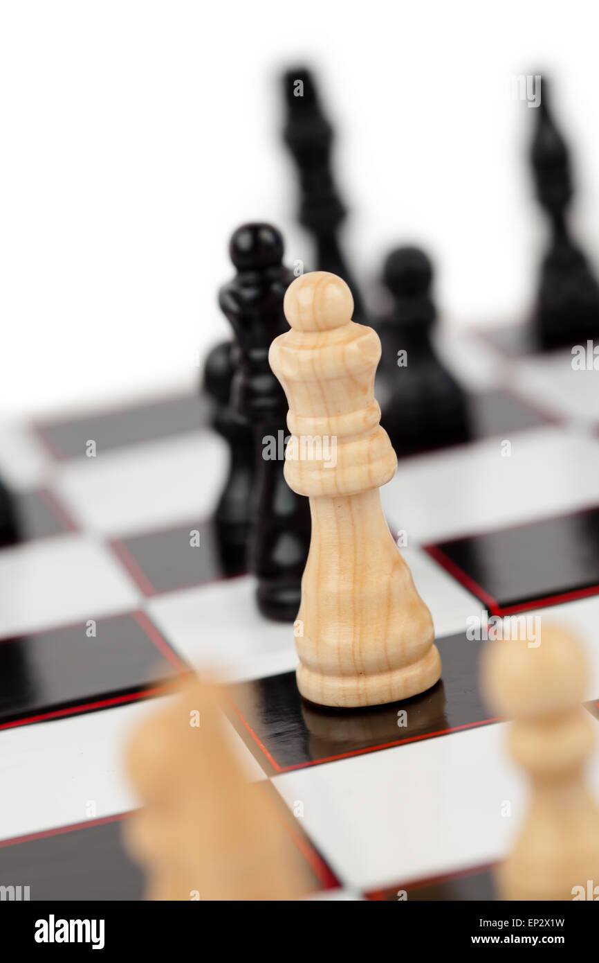 Black and white queen standing in front of each other Stock Photo - Alamy