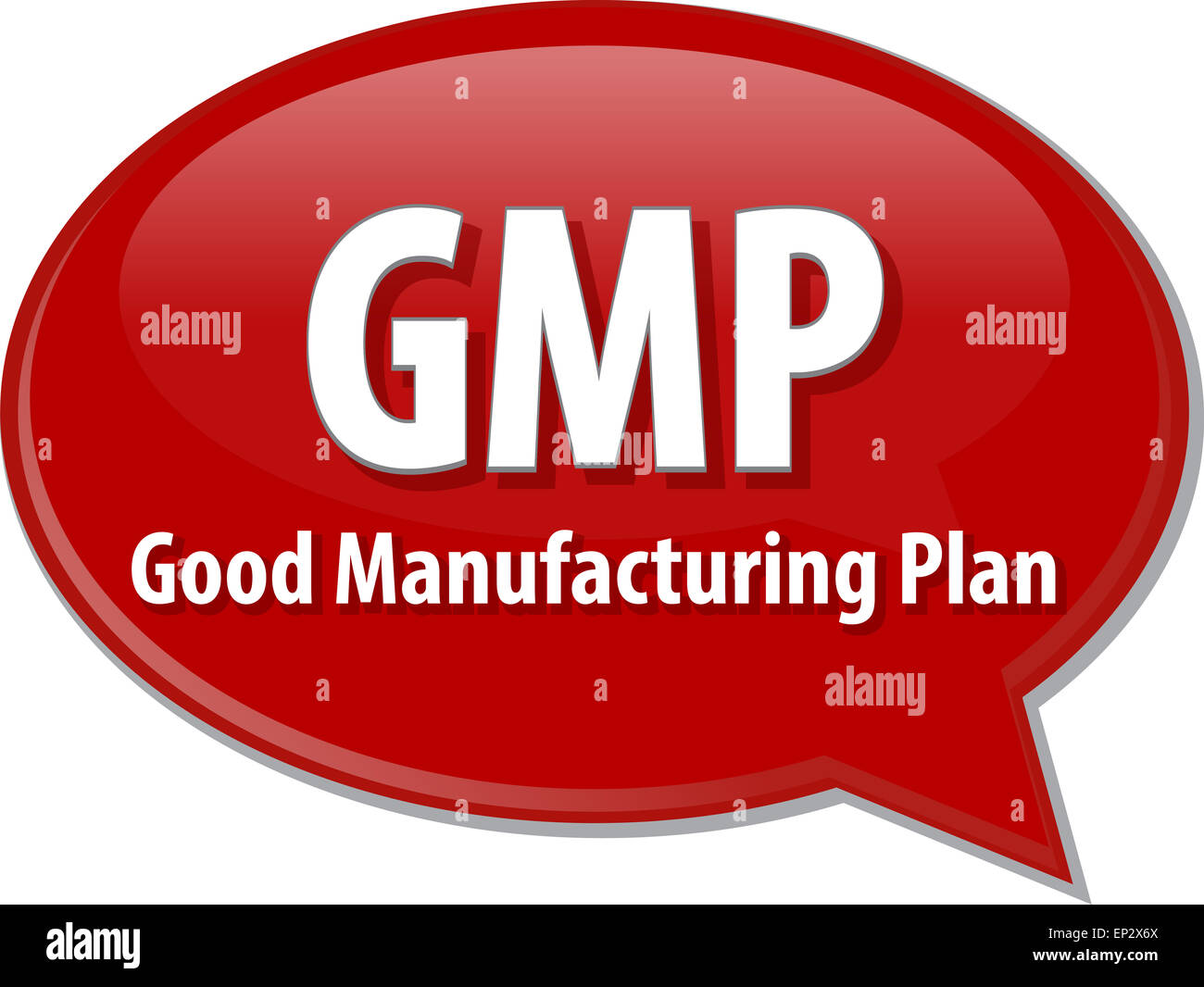 word speech bubble illustration of business acronym term GMP Good Manufacturing Plan Stock Photo ...