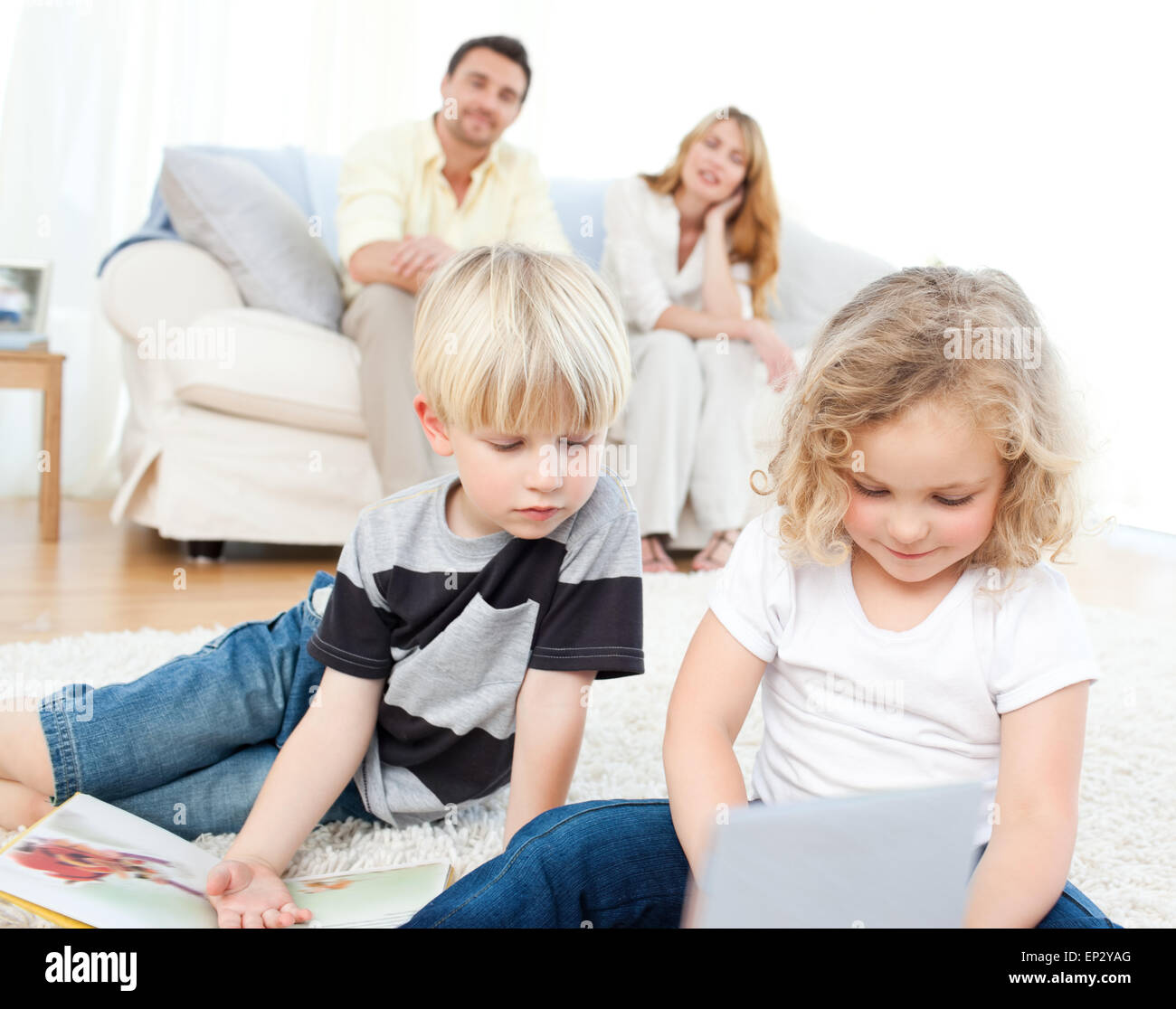 Childrens reading books Stock Photo - Alamy