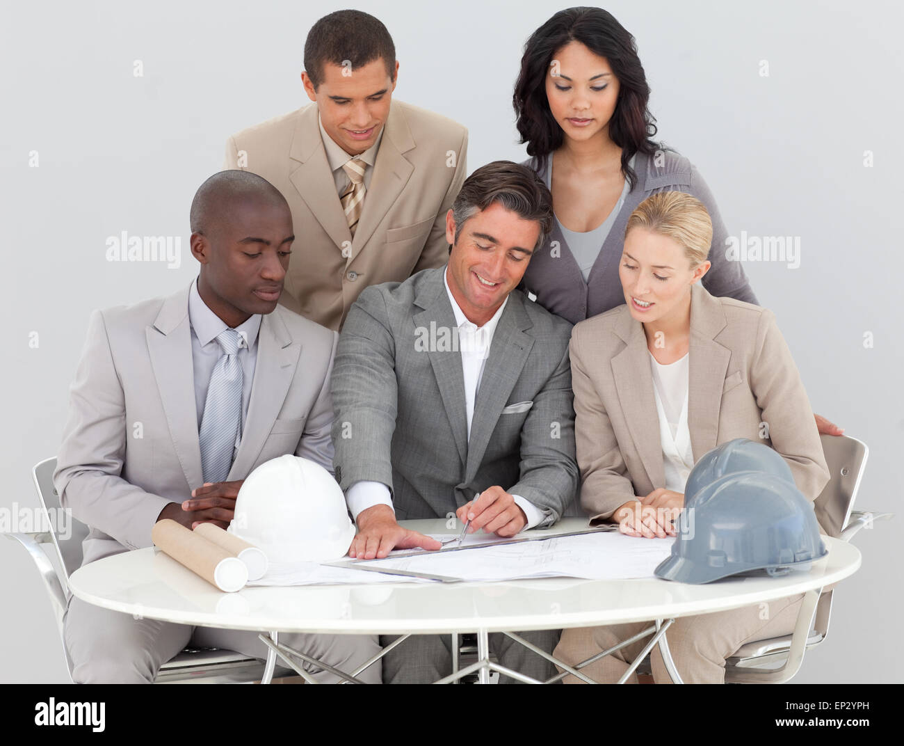 Architectural business team working in the office Stock Photo - Alamy