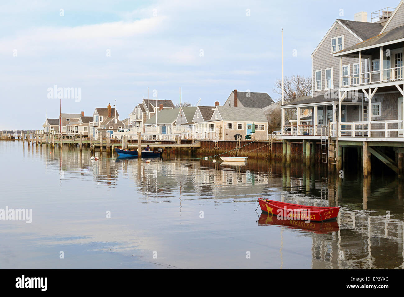 Nantucket Island Massachusetts waterfront. Nantucket Stock Photo - Alamy