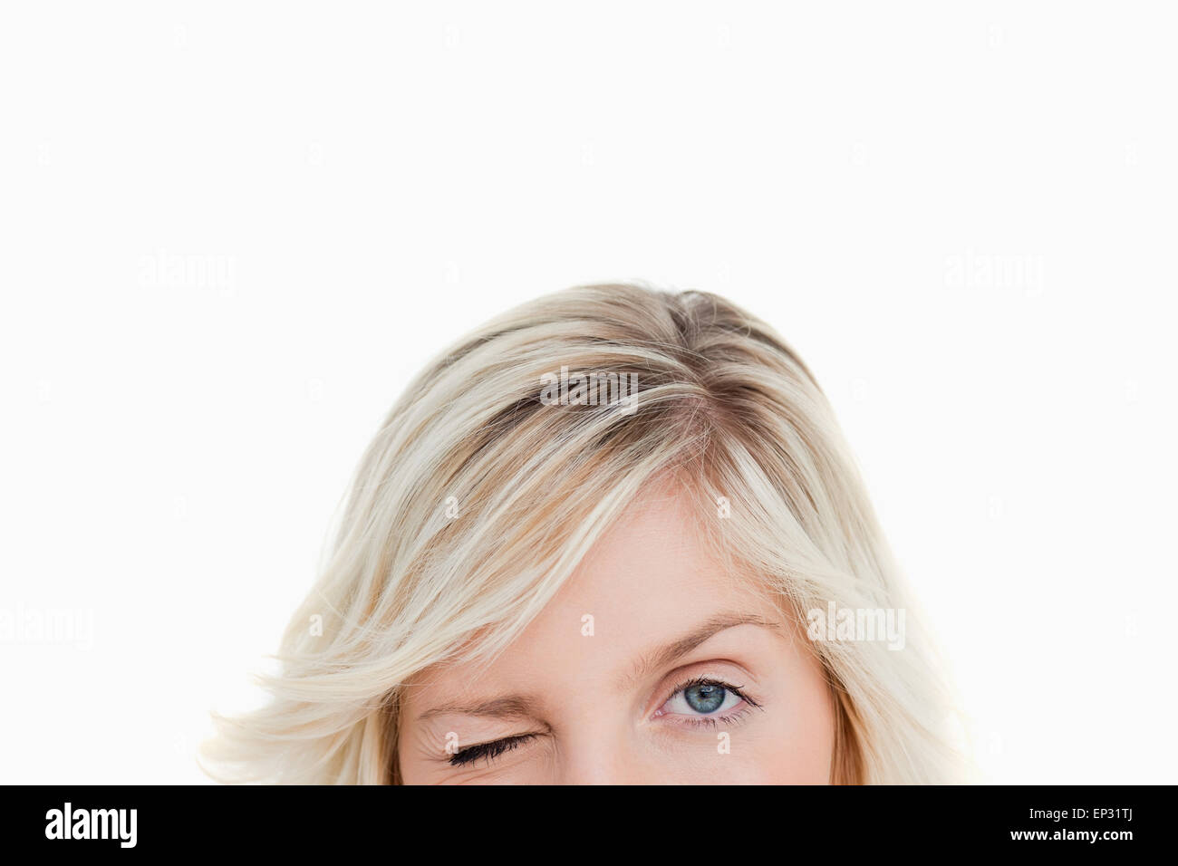 Woman blinking eyes hi-res stock photography and images - Alamy