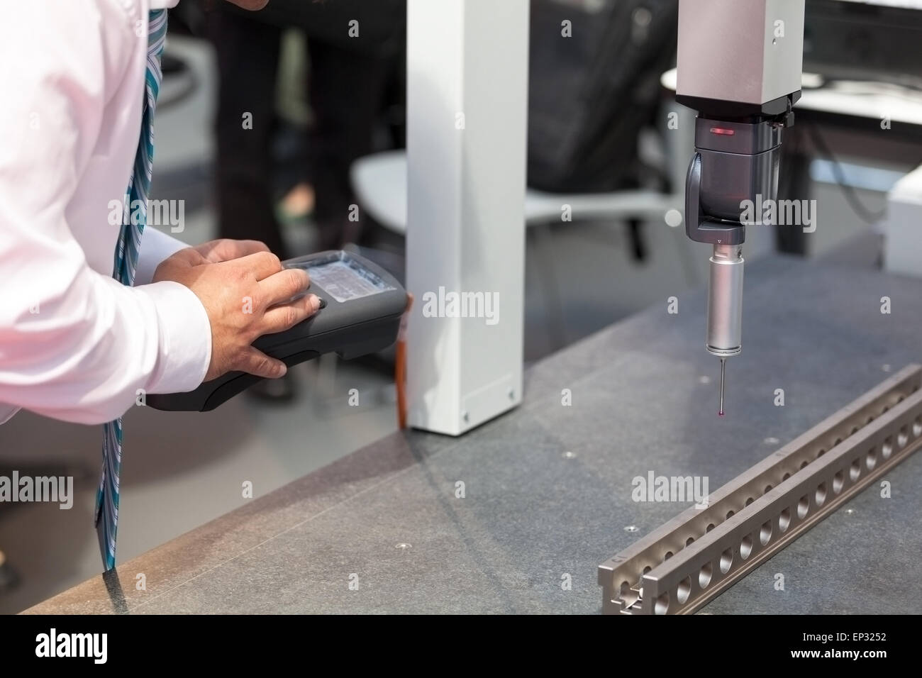 Inspection part by CMM. Quality control Stock Photo - Alamy