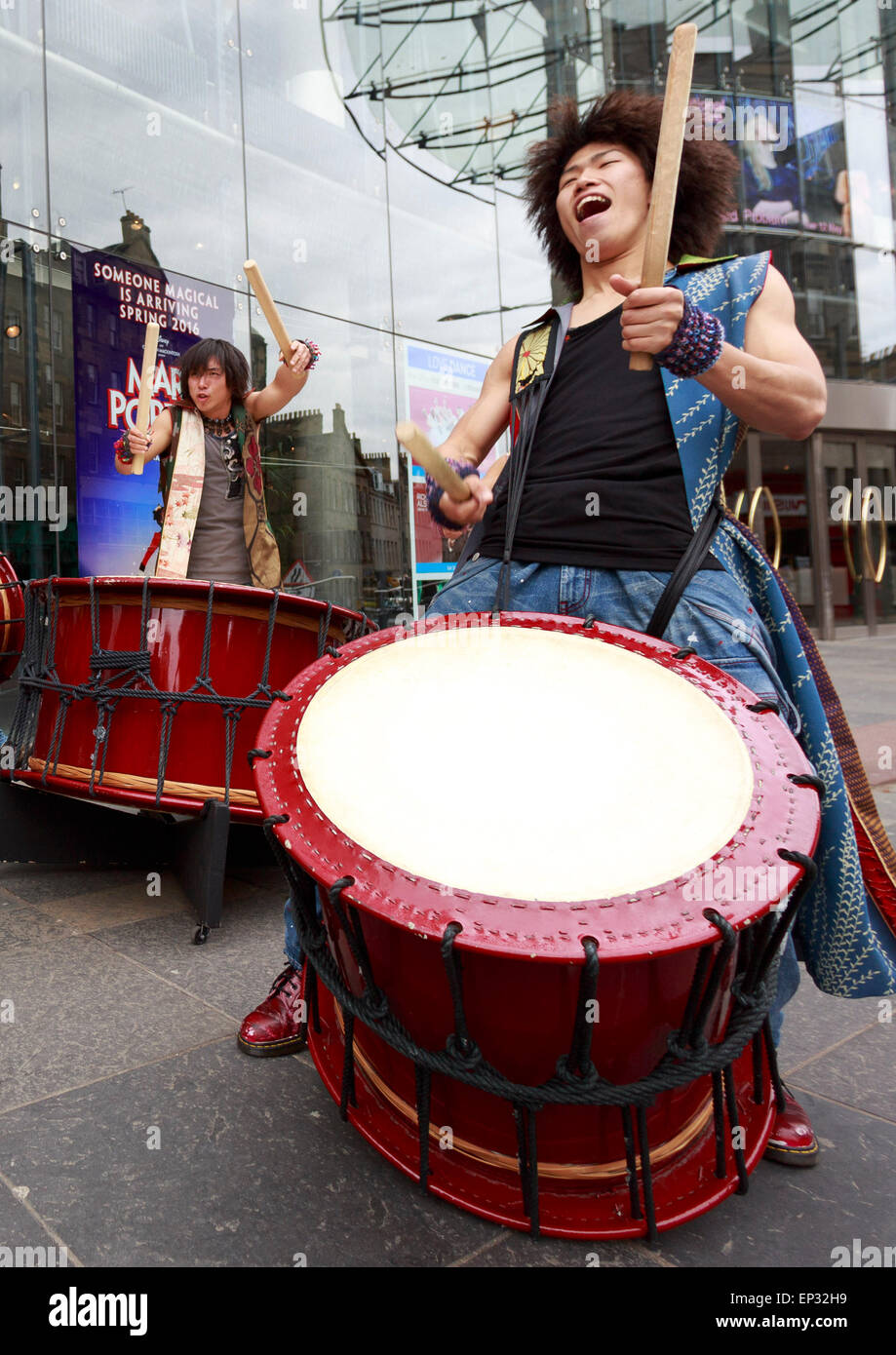 Edinburgh. UK. 13 May, 2015. YAMATO DRUMMERS OF JAPAN. Drummers ...