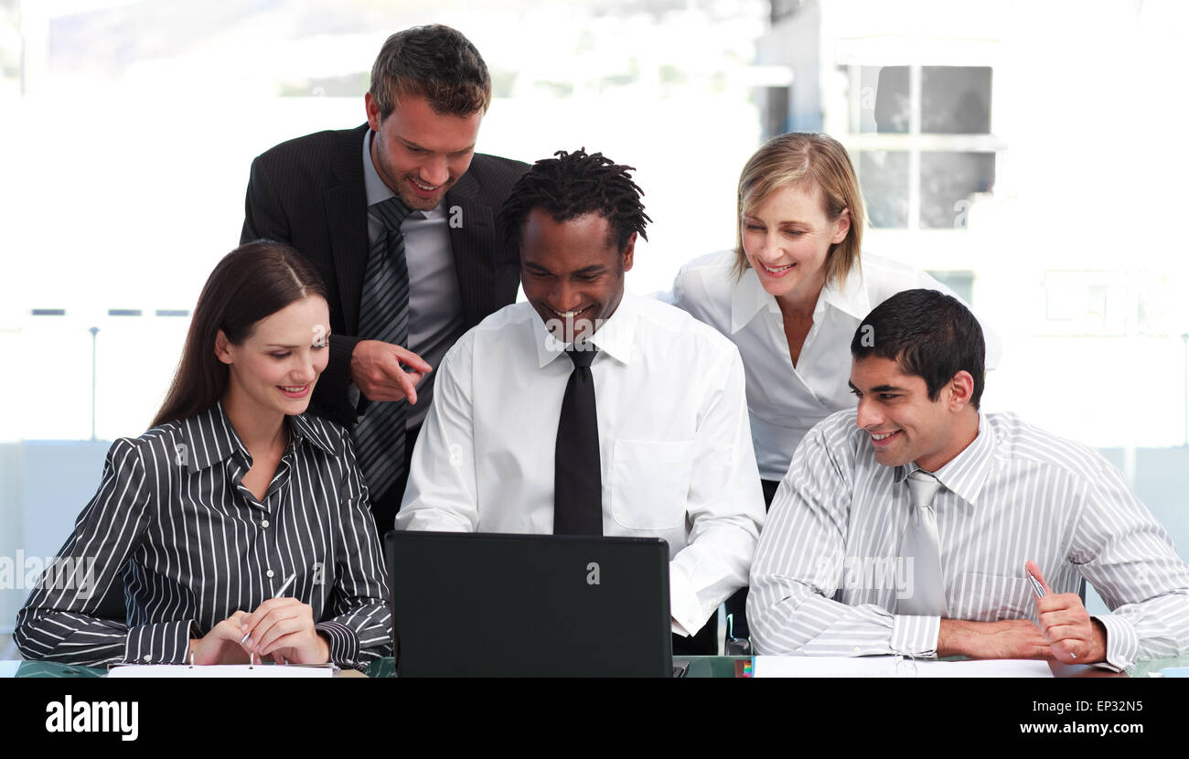 International business people working in an office Stock Photo - Alamy