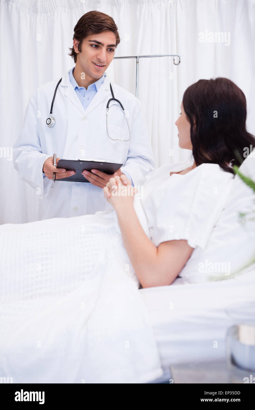 Doctor preparing patient for surgery Stock Photo - Alamy