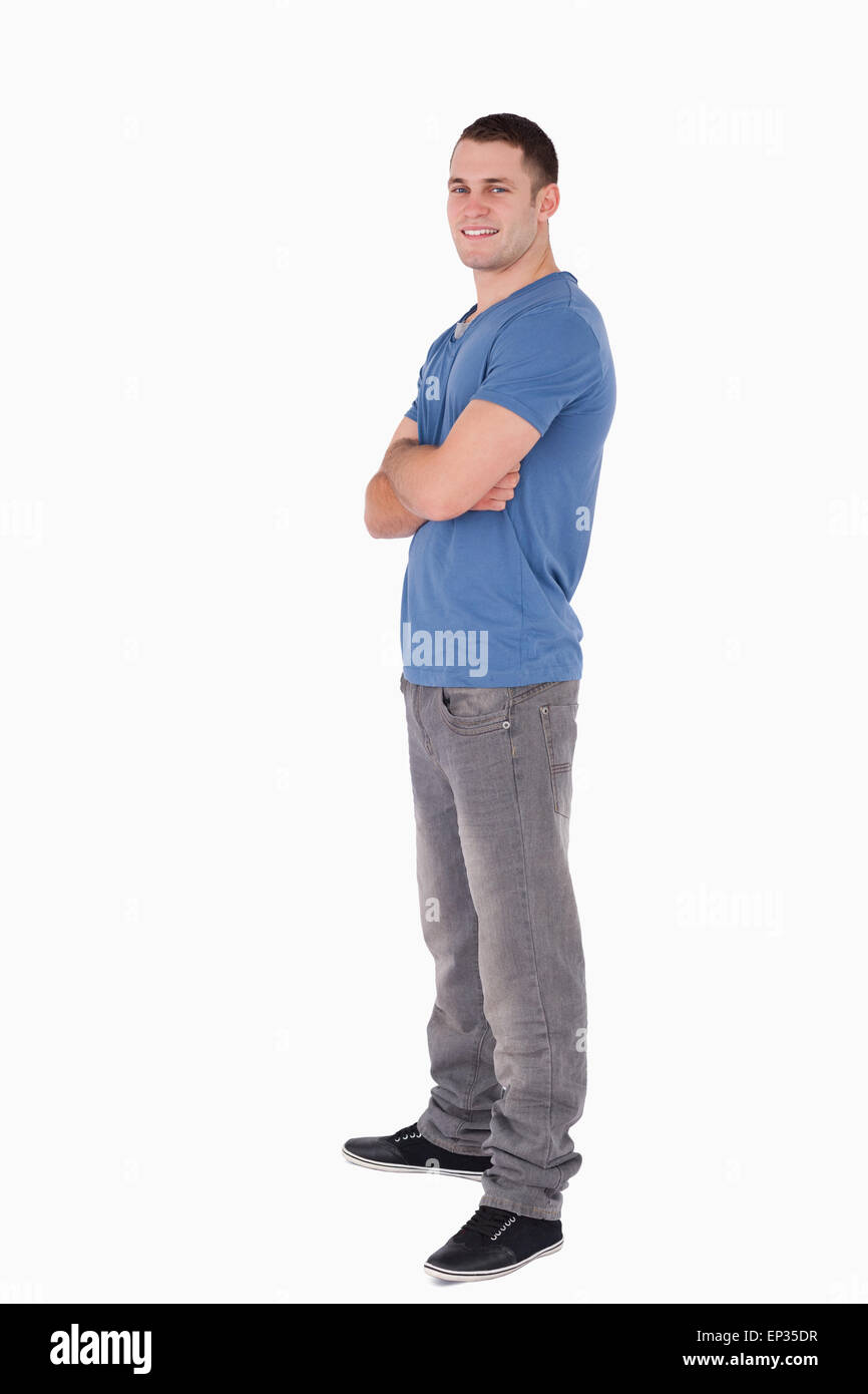 Portrait of a handsome man standing up Stock Photo - Alamy