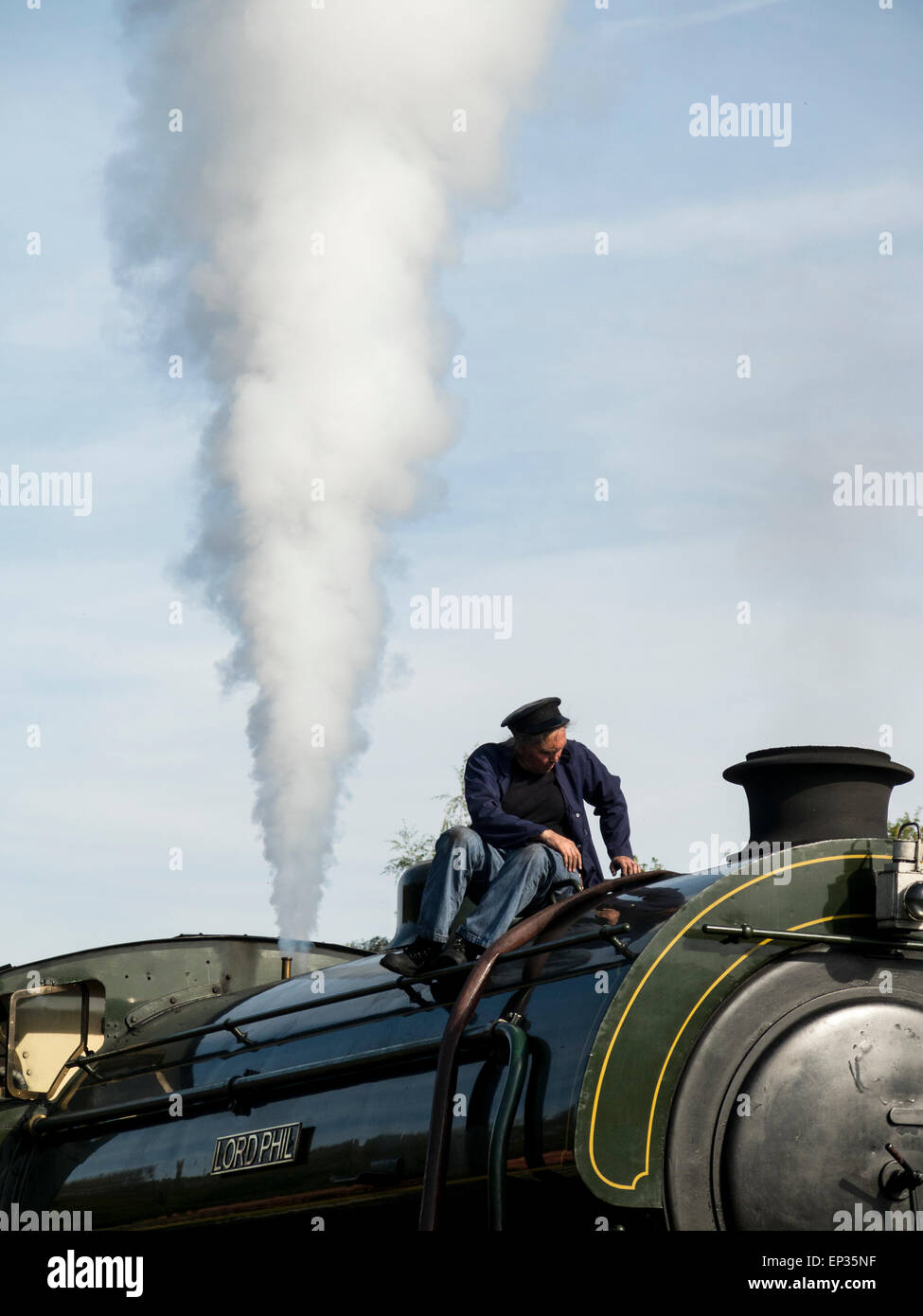 vintage steam locomotive Lord Phil, at Peak Rail , Rowsley, Matlock ...