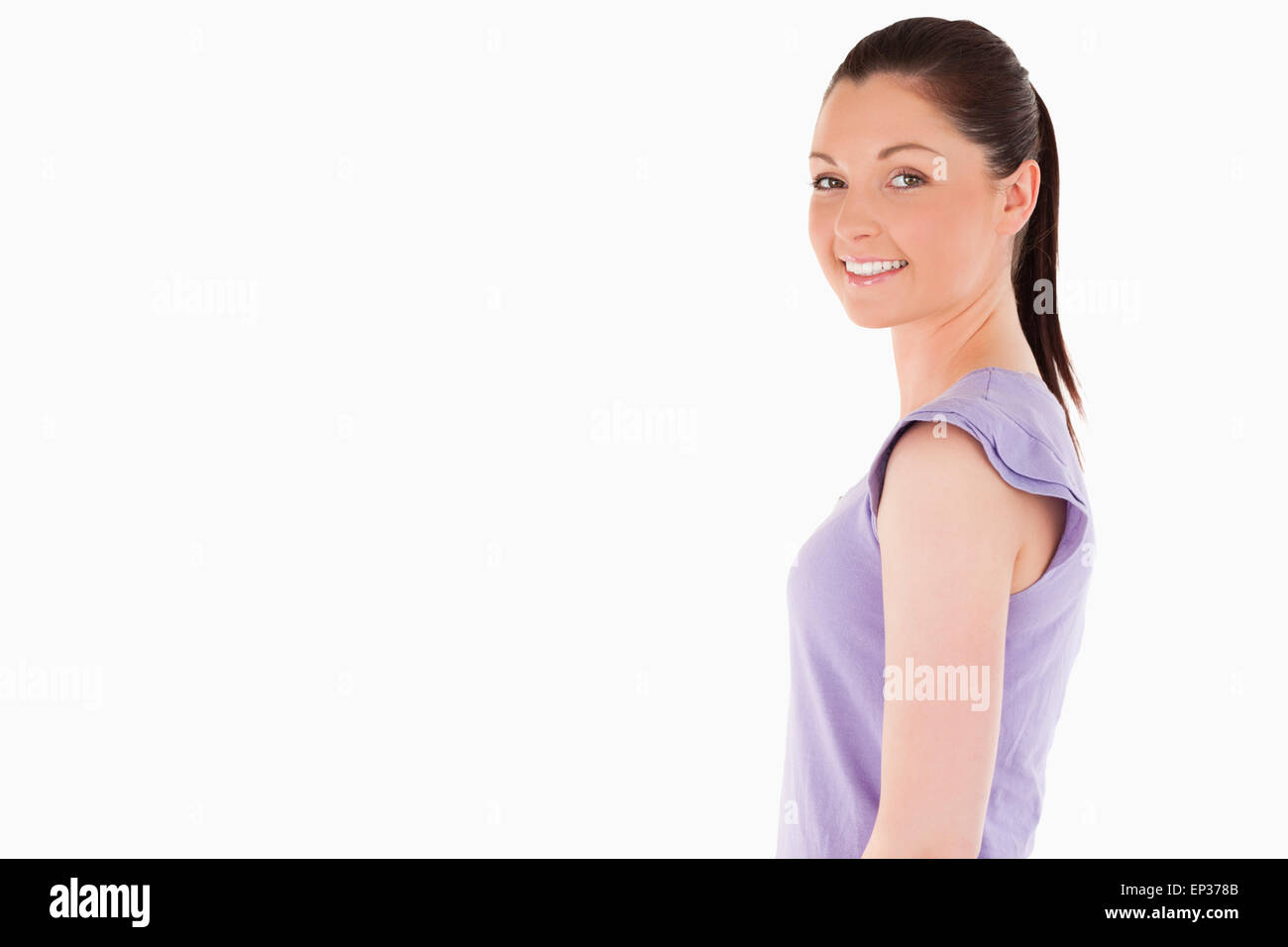 Woman face profile, standing looking Cut Out Stock Images & Pictures ...