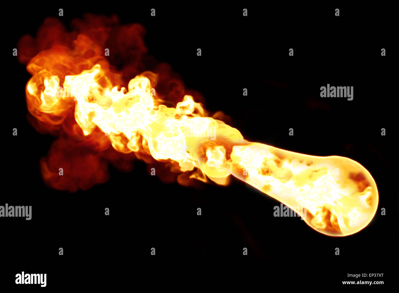 Asteroid Falling On Fire