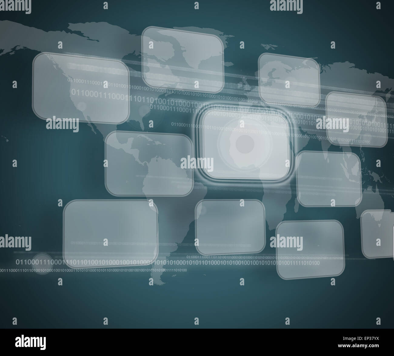 Grey background with world map Stock Photo - Alamy