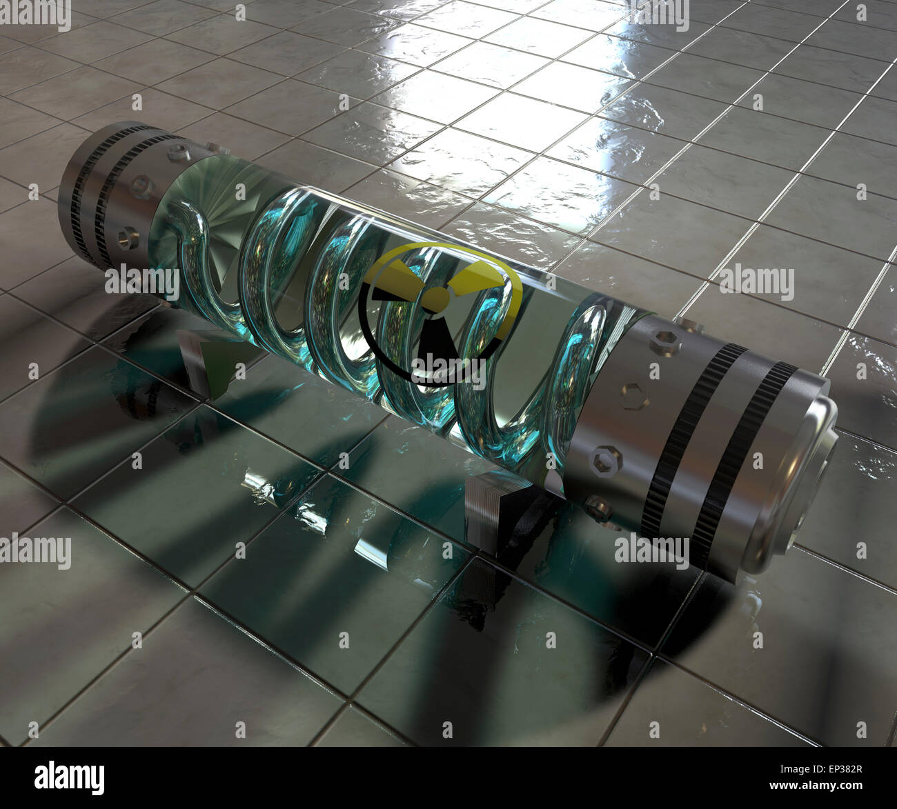 Biohazard virus flask illustration Stock Photo - Alamy