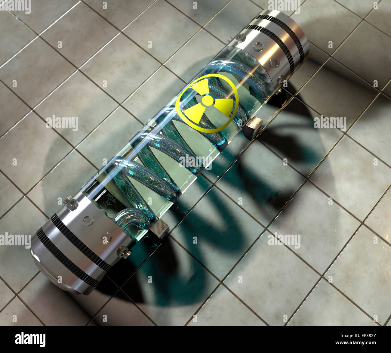 Biohazard virus flask illustration Stock Photo - Alamy