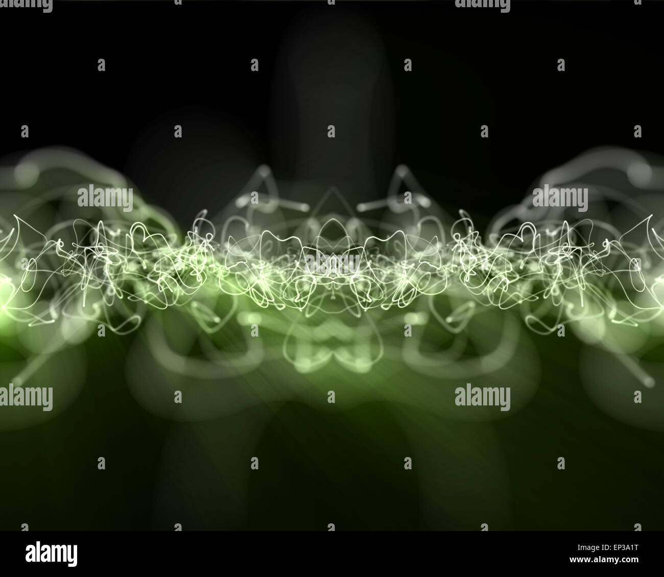 Multiples lightning green lines Stock Photo - Alamy