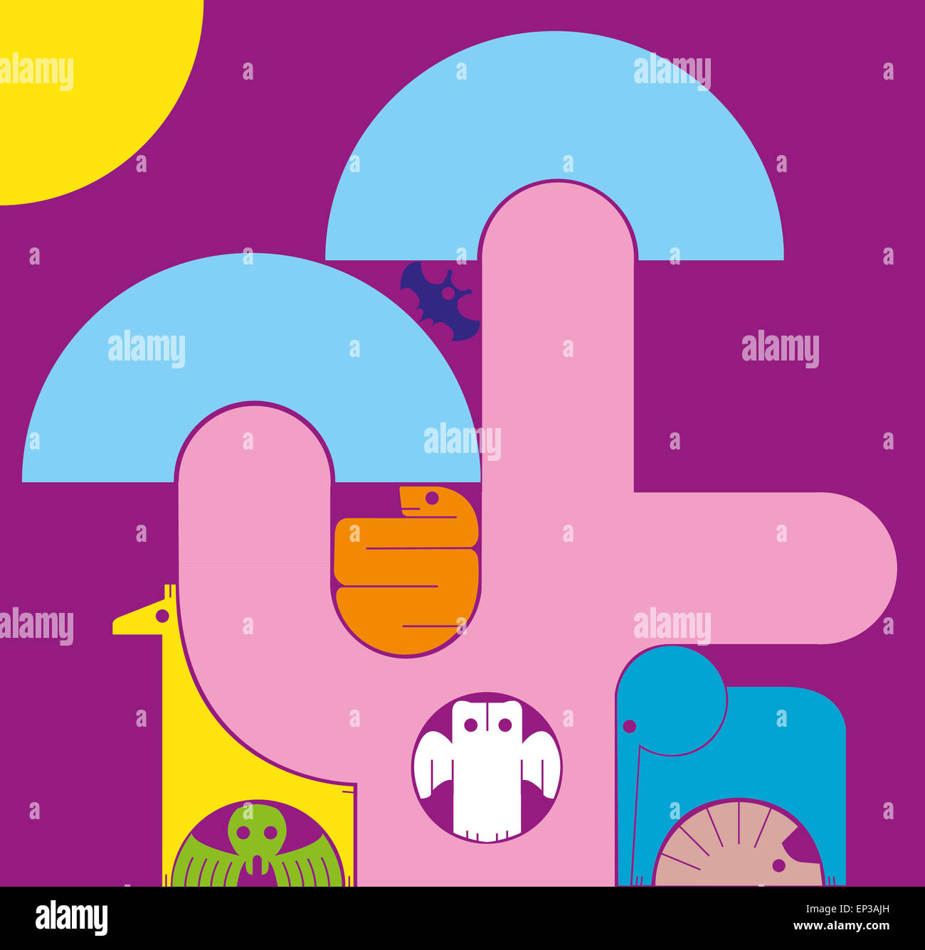 Spider animals cartoon illustration hi-res stock photography and images ...