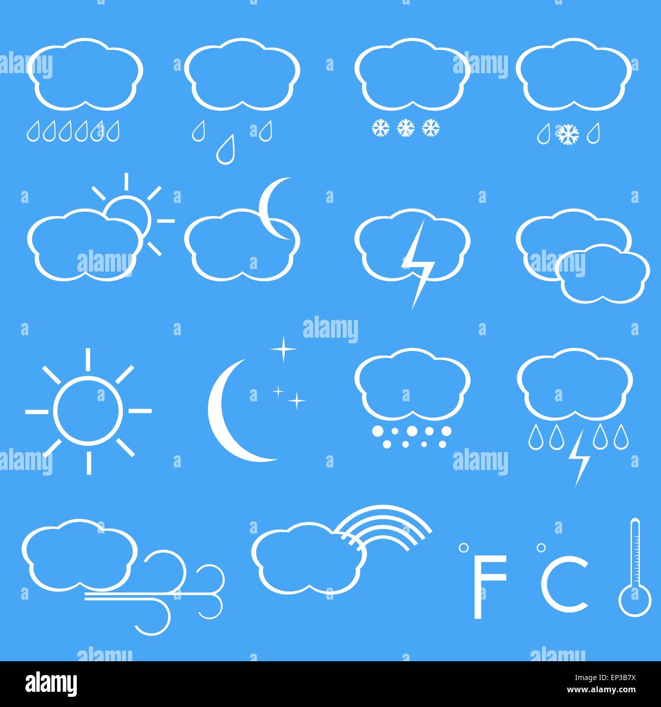 Weather forecast icon simple Stock Vector Images - Alamy