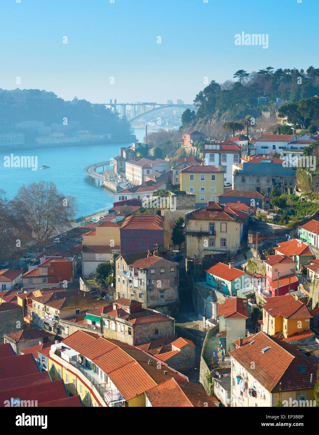 Famous Old Town of Porto in the sunny day. Portugal Stock Photo - Alamy