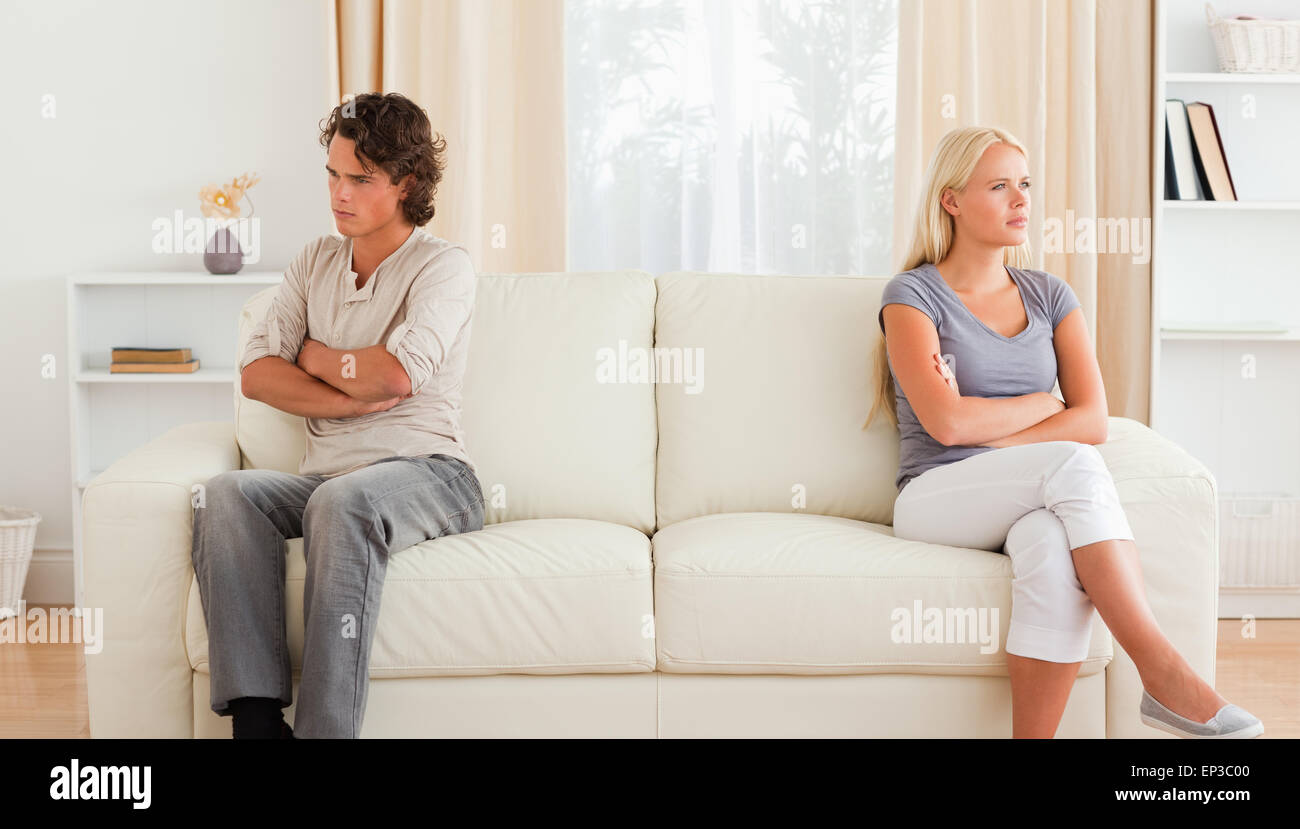 Couple angry at each other Stock Photo - Alamy