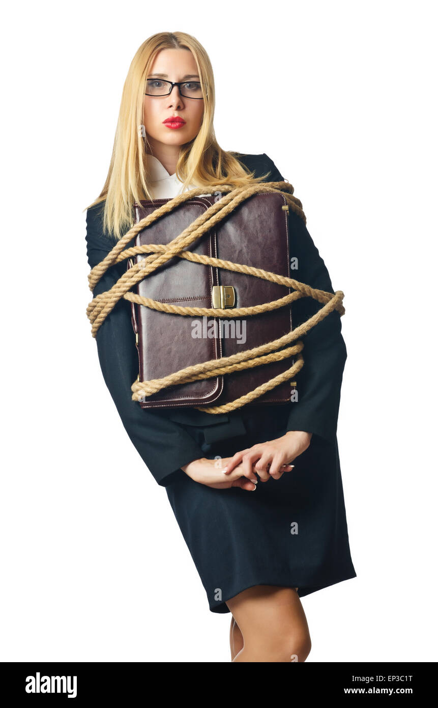 Security woman desk Cut Out Stock Images & Pictures - Alamy