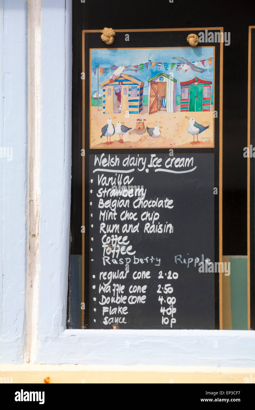 Welsh dairy ice cream sign hi-res stock photography and images - Alamy