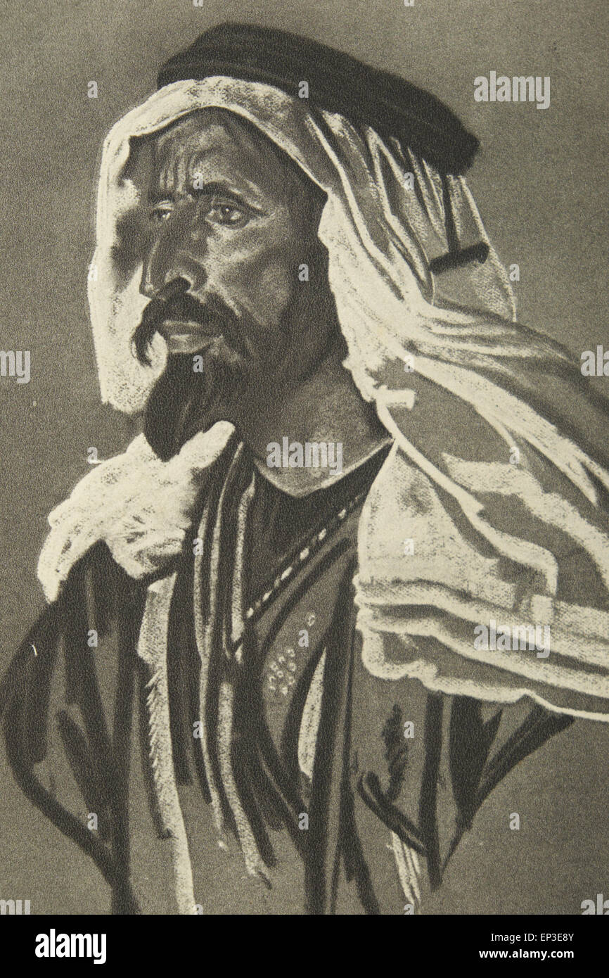 Auda Abu Tayi arab tribal leader as shown in the book Seven Pillars of ...