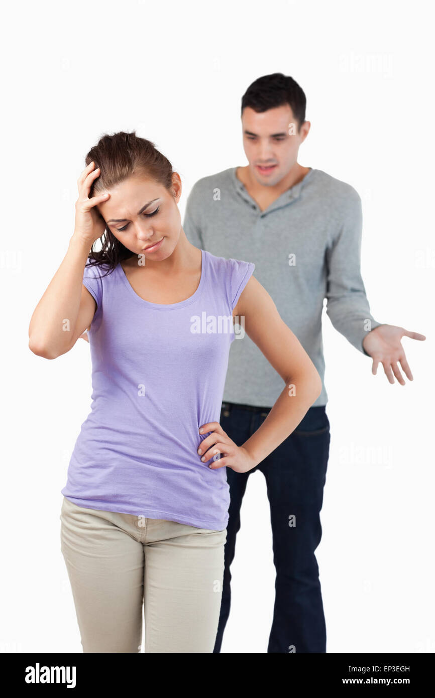 Young female disappointed with her boyfriend Stock Photo - Alamy