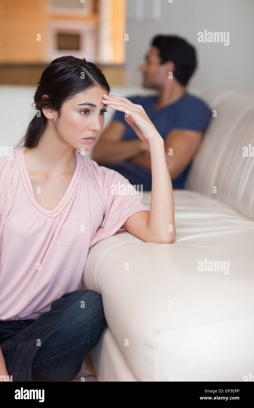 Portrait of a young couple after an argument Stock Photo - Alamy