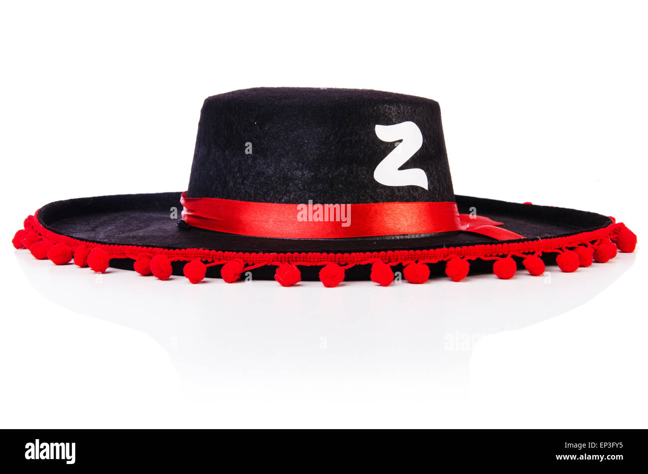 Black sombrero hat isolated on the white Stock Photo - Alamy