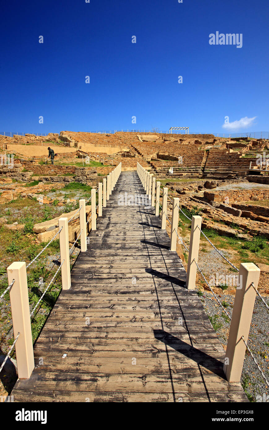 At the ancient theater of Hephaistia, Lemnos (Limnos) island, North ...