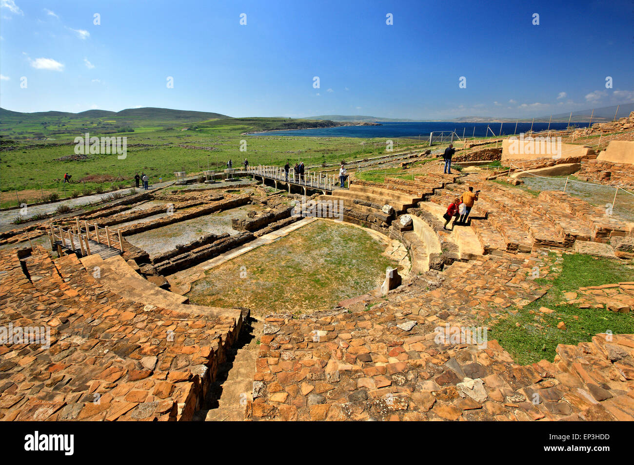At the ancient theater of Hephaistia, Lemnos (Limnos) island, North ...